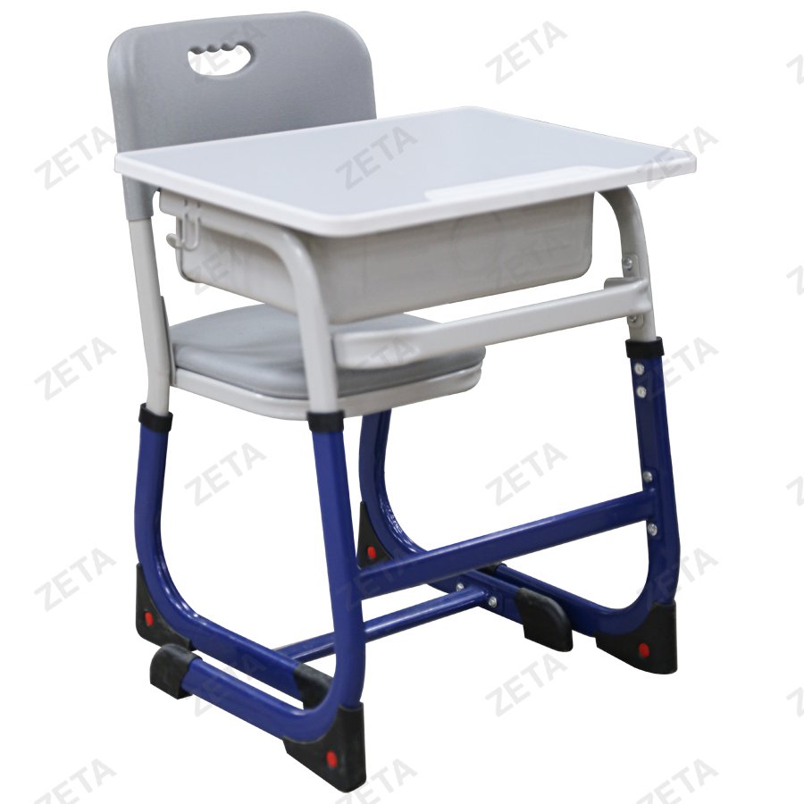 Парта 1-мест. регулируемая мод KZ-116 сер.+ син (ВИ)